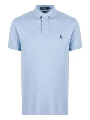 POLO RALPH LAUREN Blue Embroidered Motif Polo Shirt
