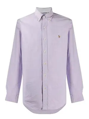 Polo Ralph Lauren Logo Embroidered Button-down Shirt - Purple