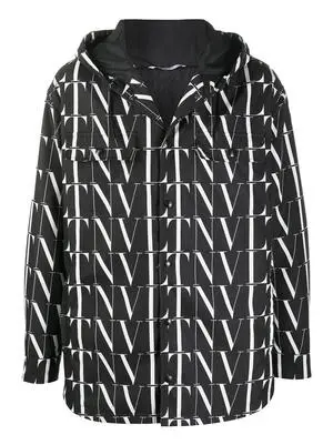 VALENTINO Valentino Garavani VLTN Pattern Hooded Jacket