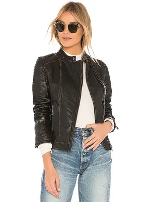 LAMARQUE Chelsea Leather Jacket - Black