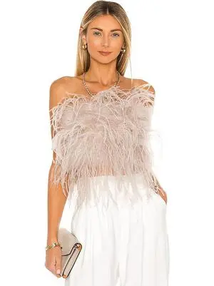 LAMARQUE Zaina Feather Top - Dusty Rose