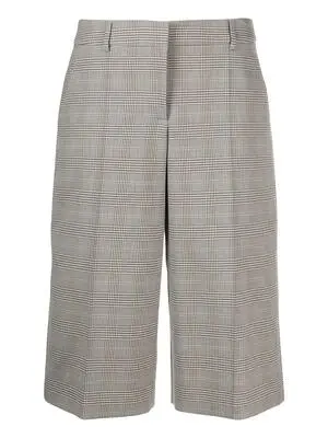 Moschino Plaid Check Cropped Trousers - Grey