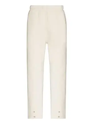 LES TIEN Snap-button Cotton Track Pants - Neutrals