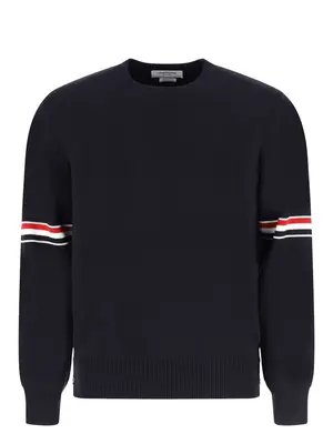 Thom Browne Thom Browne Milano Stitch Crew Neck Jumper Blue