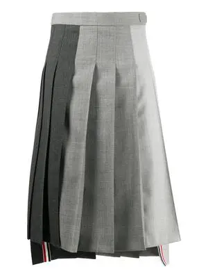 THOM BROWNE Thom Browne Fun-Mix Pleated Wool Skirt