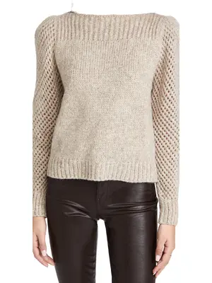 LoveShackFancy Rosie Pullover - Oatmeal