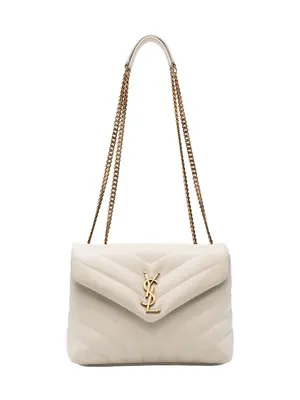 Saint Laurent Small Loulou Shoulder Bag - Neutrals