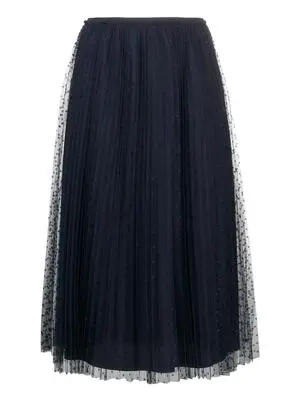 Red Valentino High-rise Flared Midi Skirt - Blue