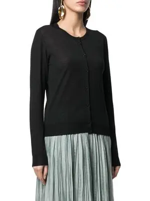 ROBERTO COLLINA Round Neck Cardigan - Black