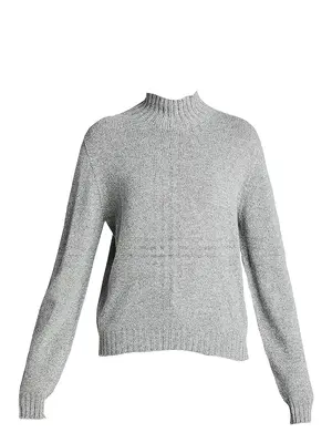 THE ROW THE ROW Kensington High-Neck Cashmere Sweater Medium Heather Gr