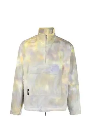 MSGM Tie-dye Half-zip Sweatshirt - Yellow