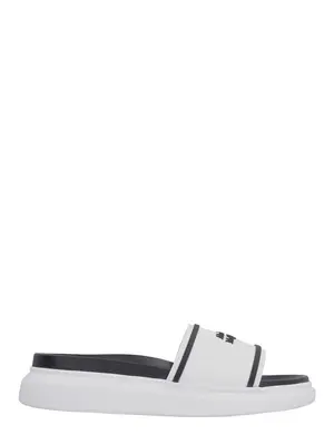 Alexander McQueen Logo-debossed Slides - White