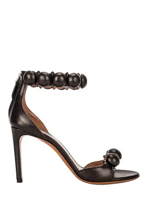 Alaïa Leather Bombe Sandals - Noir