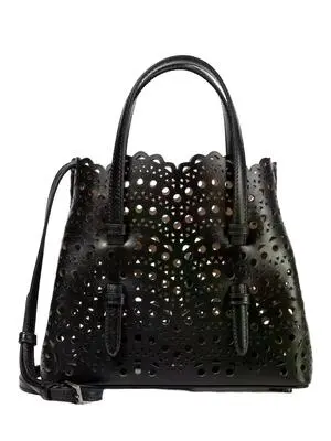 AZZEDINE ALAIA Alaia Mina 20 Vienne Wave Leather Bag - Black