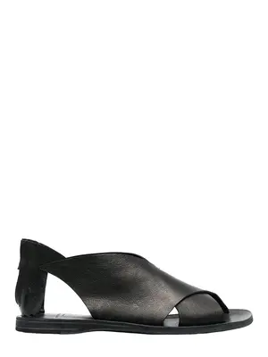 Officine Creative Crossover Flat Sandals - Black