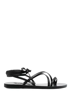 ANCIENT GREEK SANDALS Wrap Ankle Sandals - Black
