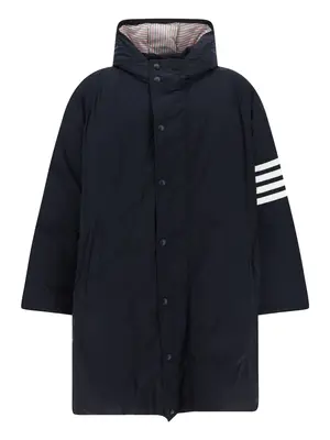 Thom Browne Downfill Hooded Football 4-bar Parka - Blue