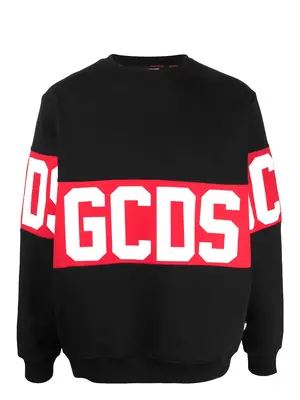 Gcds Large Logo Print Jumper - Black