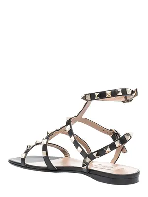 Valentino Garavani Rockstud Strappy Sandals - Black
