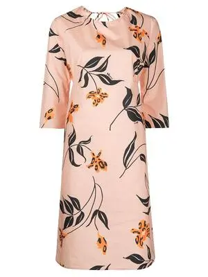 Marni Floral-print Shift Dress - Pink