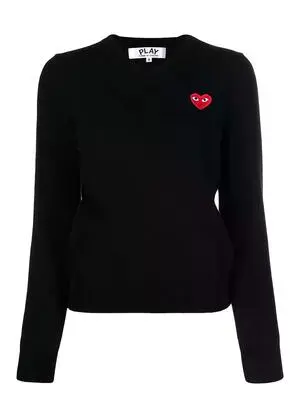 PLAY COMME DES GARCON Comme Des Garçons Play Motif V-neck Jumper