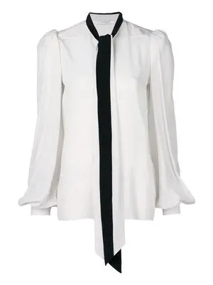 Givenchy Lavalliere Collar Blouse - White