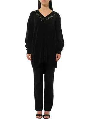 Givenchy V-neck Long-sleeve Sweater - Black