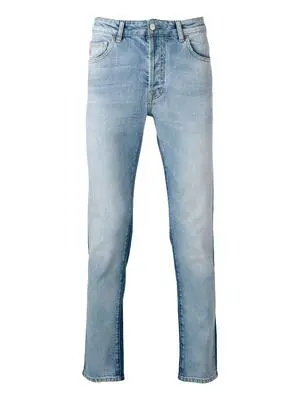 COUNTY OF MILAN Vintage Wash Slim Jeans - Blue