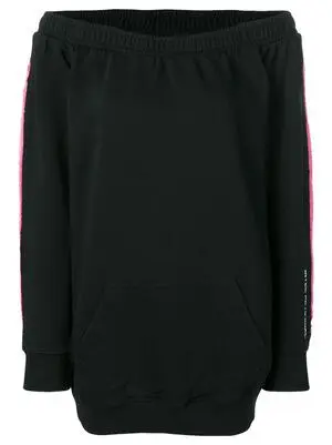 COUNTY OF MILAN Layered Sweatshirt Mini Dress - Black