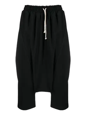 Alchemy Fashions Cropped Drop-crotch Trousers - Black