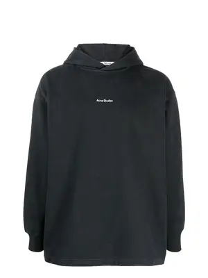 Acne Studios Logo-print Hoodie - Black