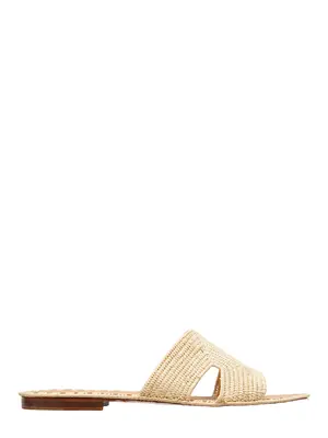 CARRIE FORBES Carrie Forbes Cuadro Raffia Slide Sandals