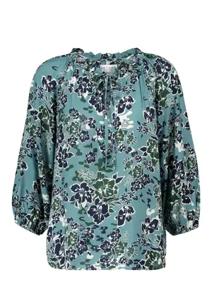 Velvet By Graham & Spencer Sharla Floral Blouse - Blue