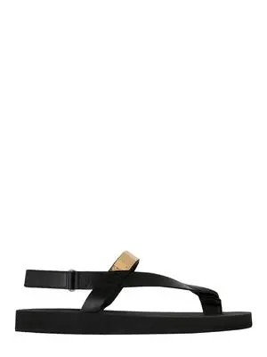 GIUSEPPE ZANOTTI Metallic Thong Sandals - Black