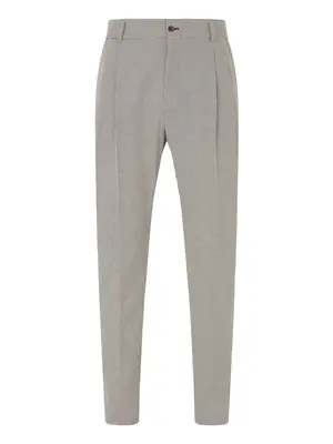 Dolce & Gabbana Houndstooth Tailored Trousers - White