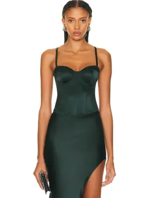 FLEUR DU MAL Fleur Du Mal Hamptons Bustier Top Envy