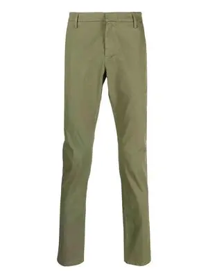 DONDUP Slim-fit Cotton Trousers - Green