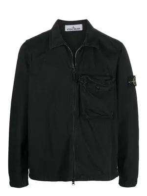 Stone Island Logo Patch Jacket - Black