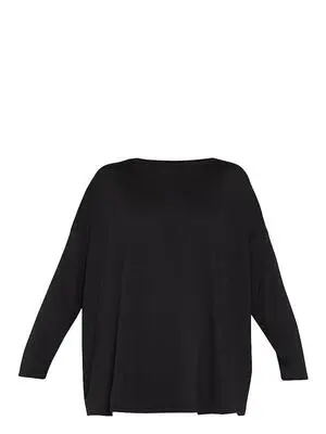 Eskandar Ultra-light Cotton Long-sleeve T-shirt - Black