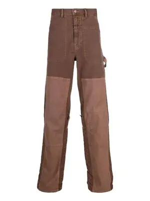 DIESEL® D-franky Patchwork Straight-leg Jeans - Brown