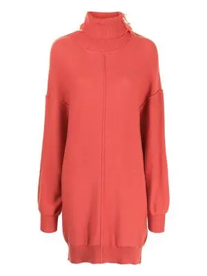 Y’s Oversized Roll-neck Jumper - Orange