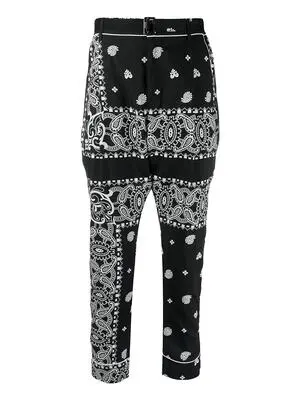 SACAI Paisley-Print Trousers
