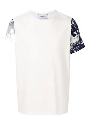 PORTS V Paint-splatter Short-sleeved T-shirt - Red