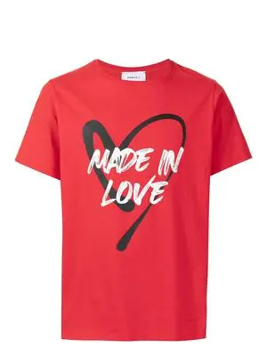 PORTS V Slogan-print T-shirt - Red