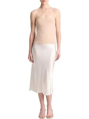 Vince Pima Cotton Camisole With Straight Neckline - Chamois