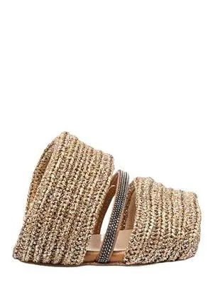 FABIANA FILIPPI Lurex Strap Mule Sandals