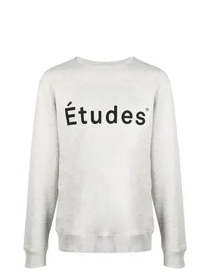 Études Studio Logo Print Organic Cotton Sweatshirt - Grey