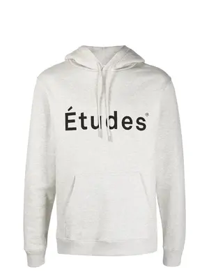 ÉTUDES STUDIO Logo-print Hoodie - Grey