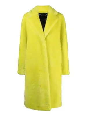 Philipp Plein Graffiti-print Faux-fur Coat - Yellow