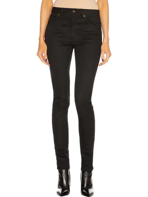 Saint Laurent Medium Waist Skinny Jeans - Used Black